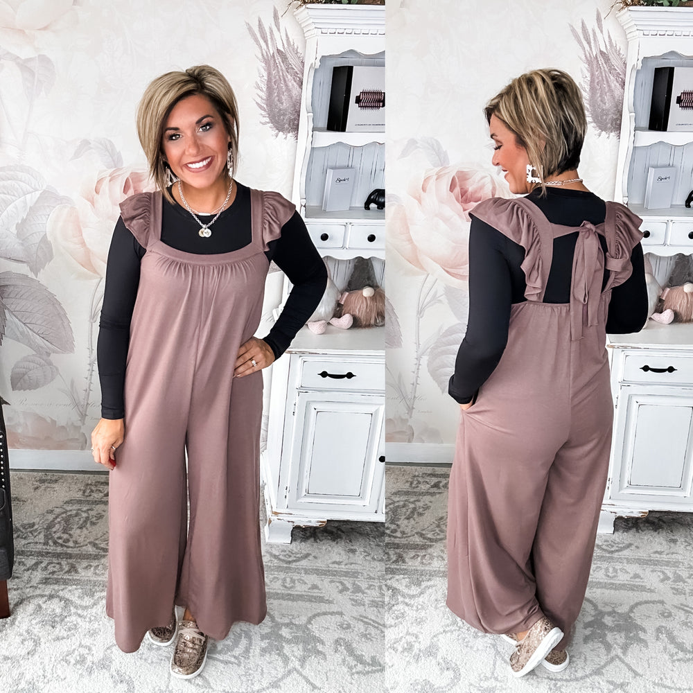 Feeling Reckless Jumpsuit - Mocha