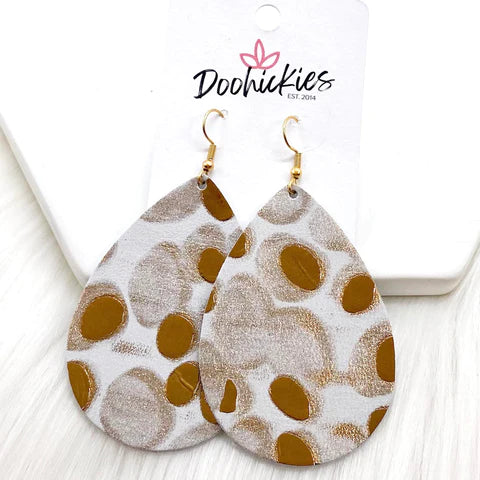 2.5" Metallic Puddle Collection Earrings - Copper