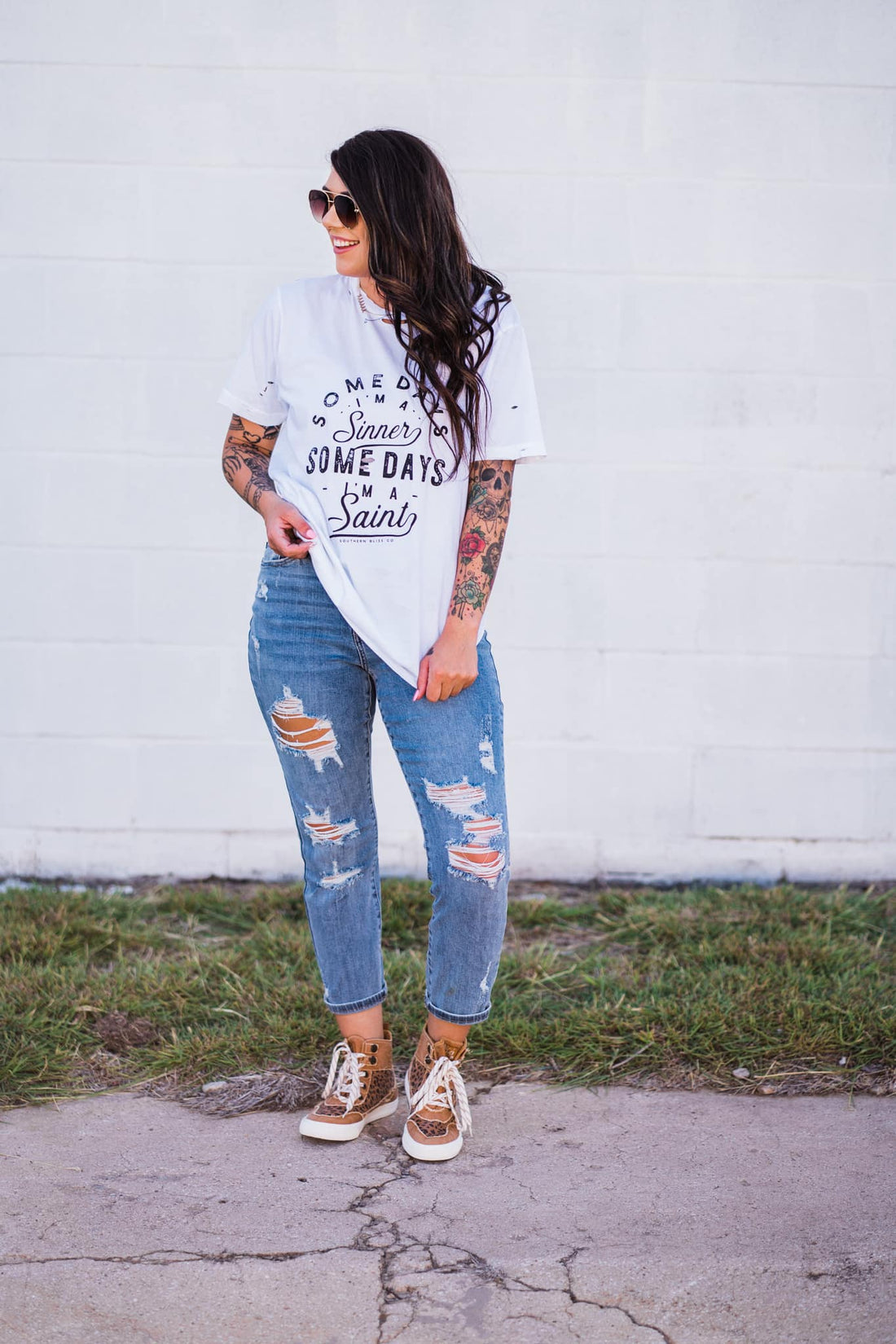 Sinner Saint Destroyed Graphic Tee