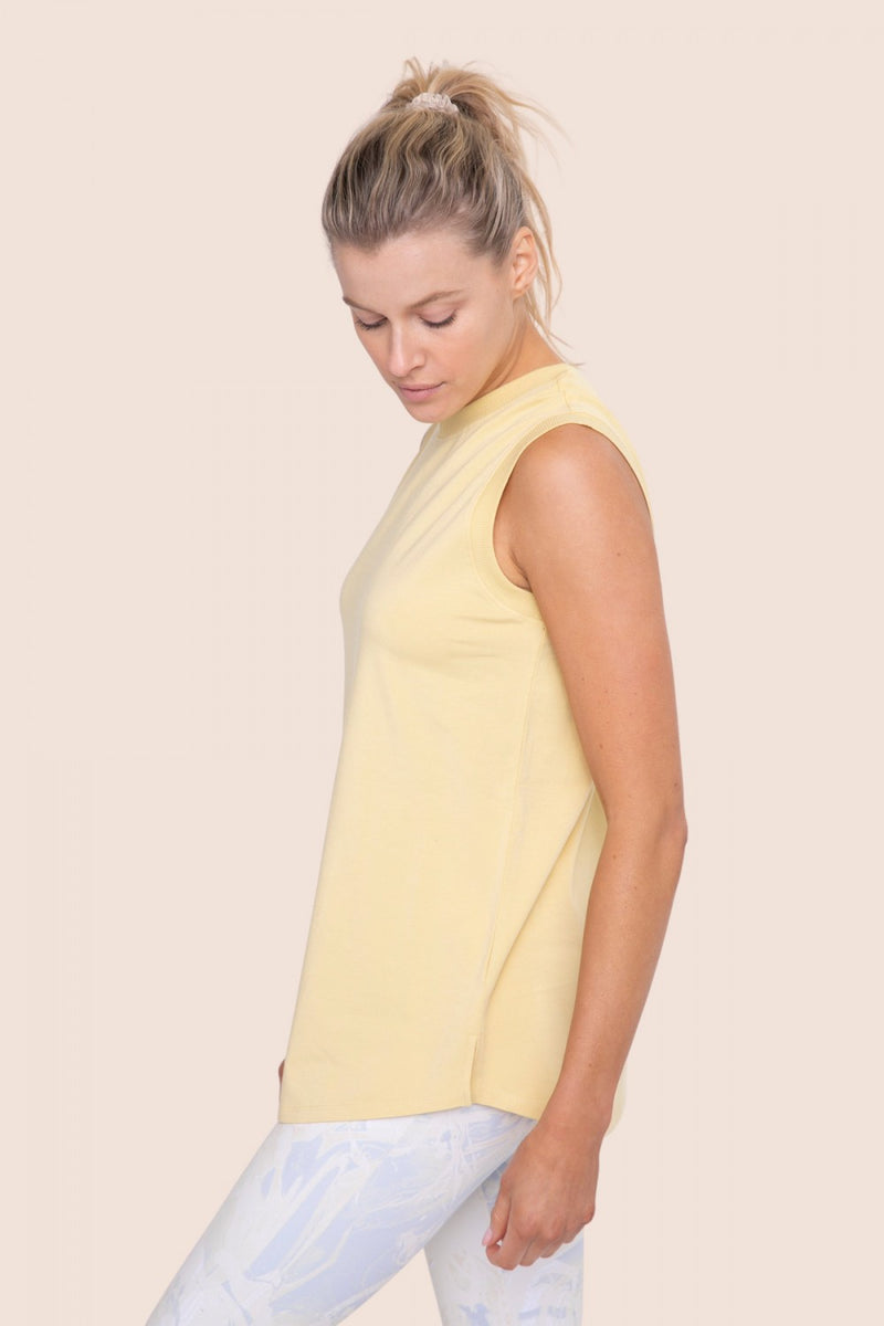 Time To Go Muscle Tank - Yellow