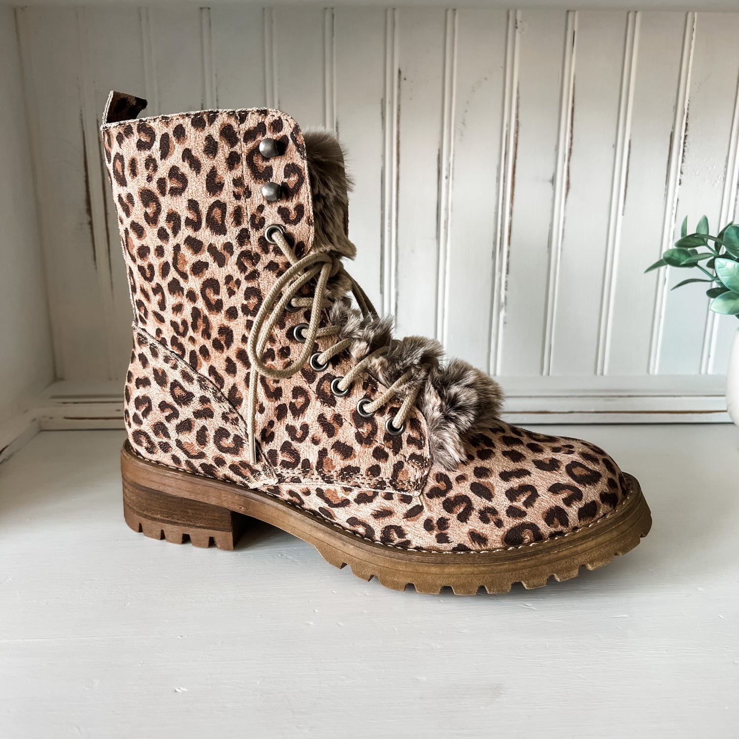 Farrah Boots - Tan Leopard